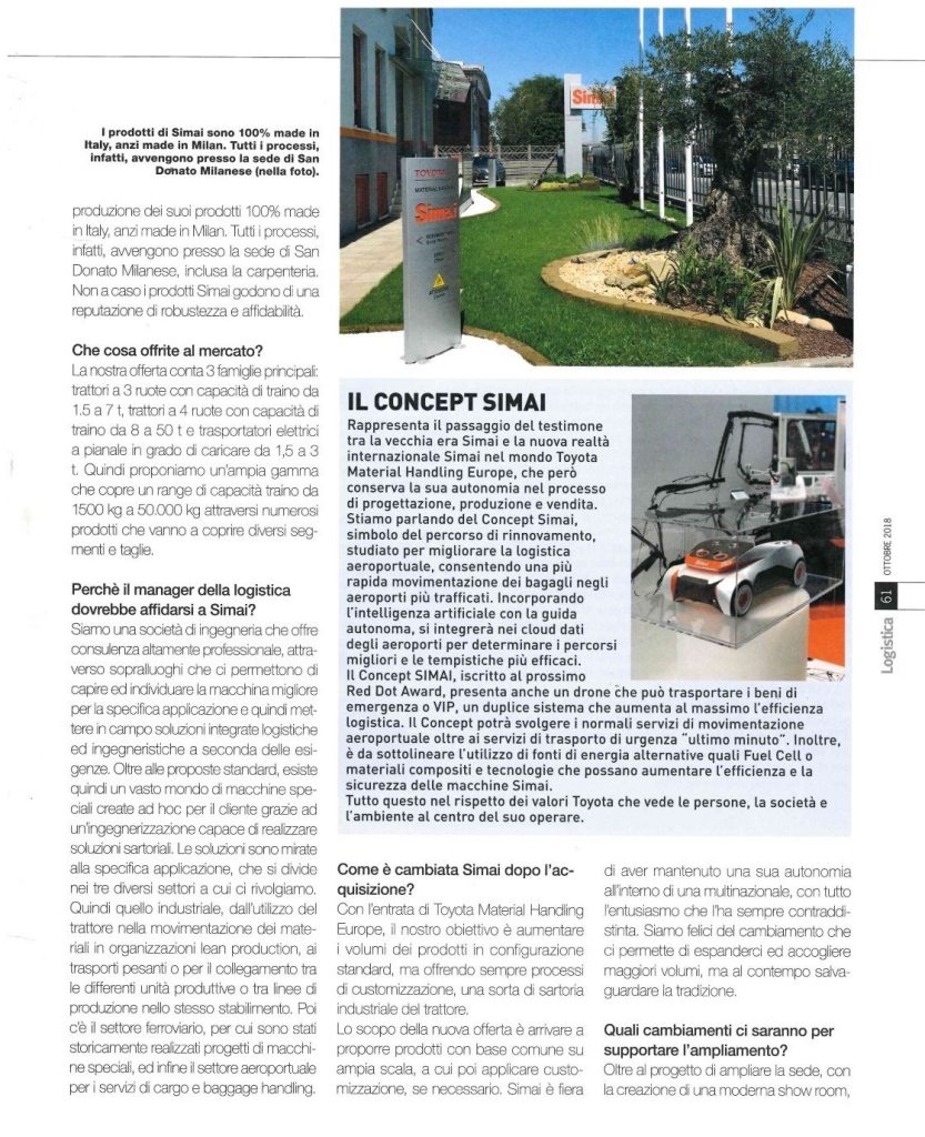 SIMAI su Logistica – Simai